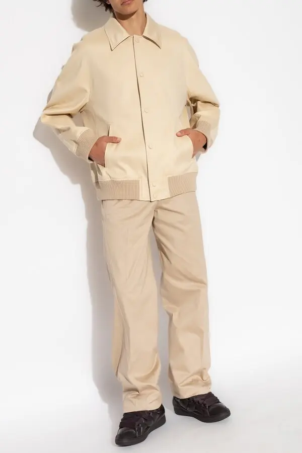 LANVIN Buttoned Bomber Jacket - Nude