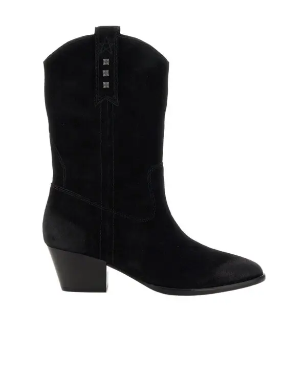 Ash Pointy Toe Zip-up Boots With Nail Detailing