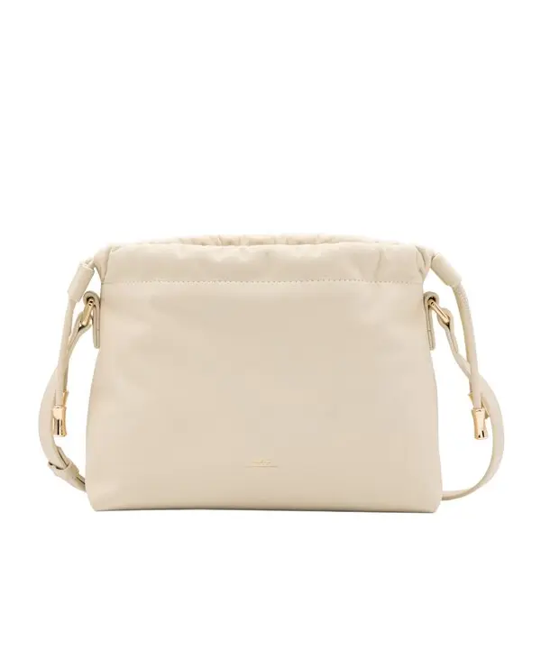 A.p.c. Ninon Logo Embossed Mini Shoulder Bag - Off White