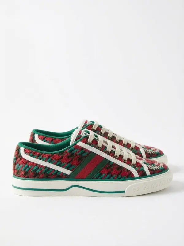 Gucci Tennis 1977 Houndstooth Sneakers