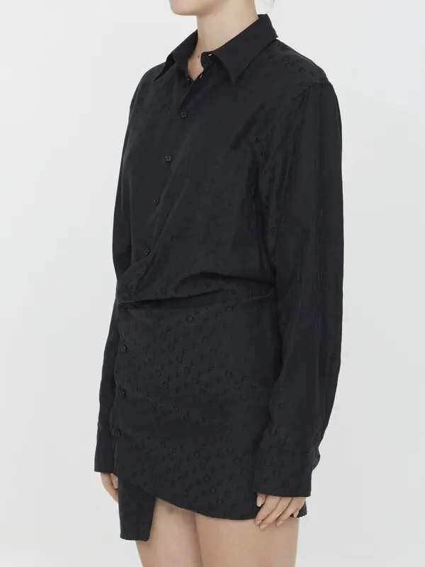 Off-White Monogram Jacquard Twisted Mini Dress