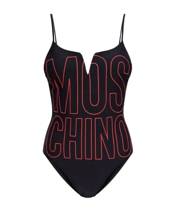 Moschino Printed One-piece Swimsuit - Black