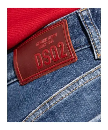 Dsquared2 Logo Patch Flared Jeans - Blue