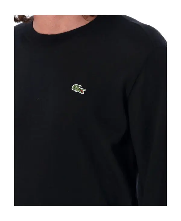 Comme Des Garçons X Lacoste Asymmetric Wool Jumper - Black