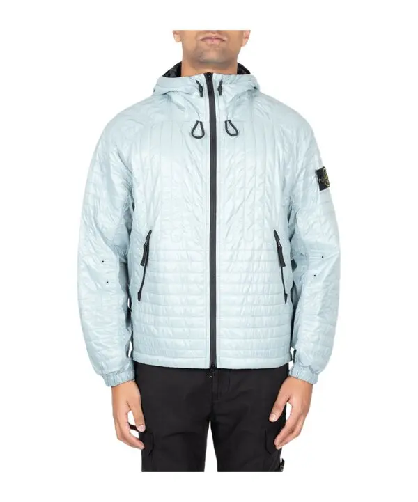Stone Island Logo-appliqué Padded Hooded Jacket