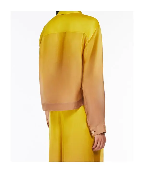 Max Mara Davina Organza Gradient Shirt - Gold
