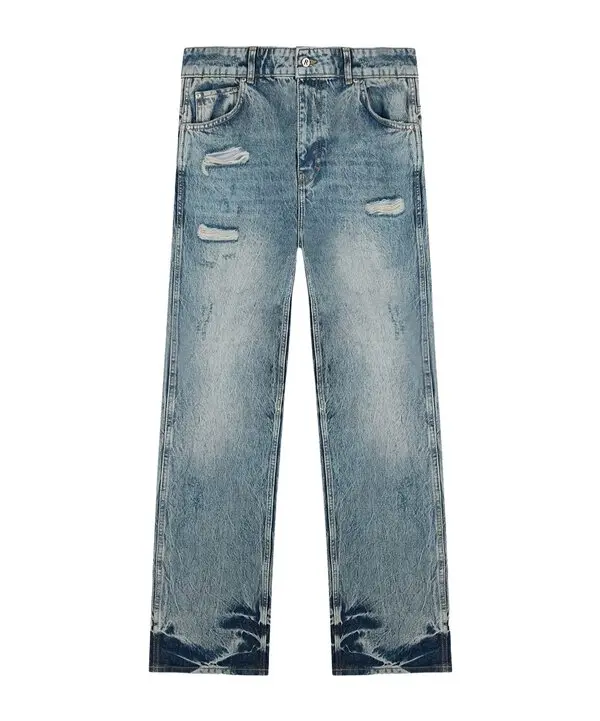 REPRESENT Distressed Baggy Jeans - Gray