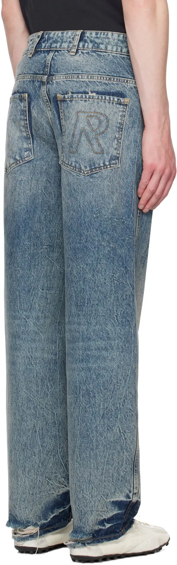 REPRESENT Distressed Baggy Jeans - Gray