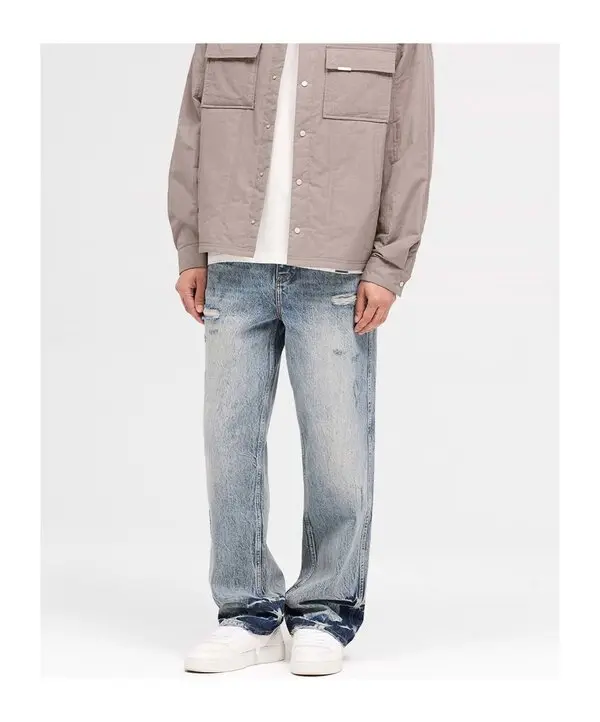 REPRESENT Distressed Baggy Jeans - Gray