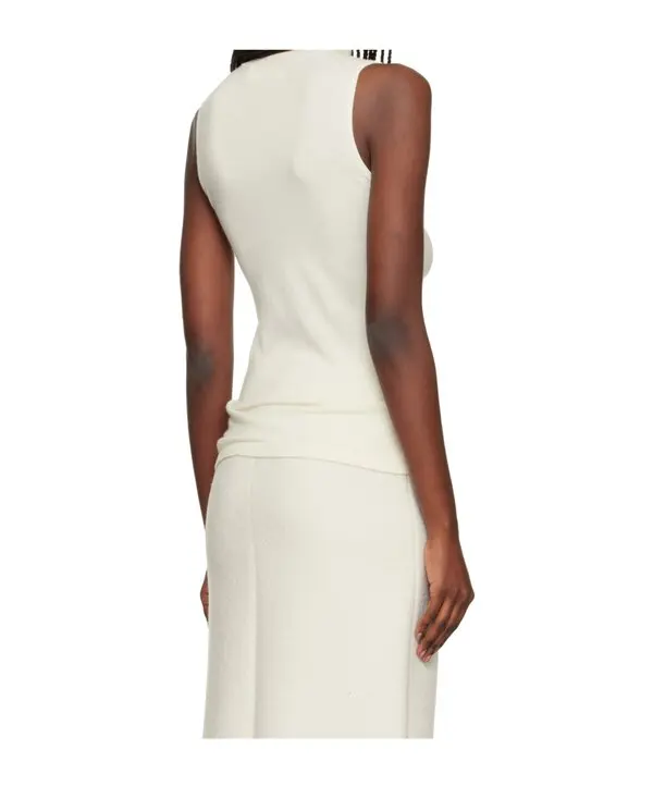 Arch4 Ribbed Knit Turtleneck Sleeveless Top
