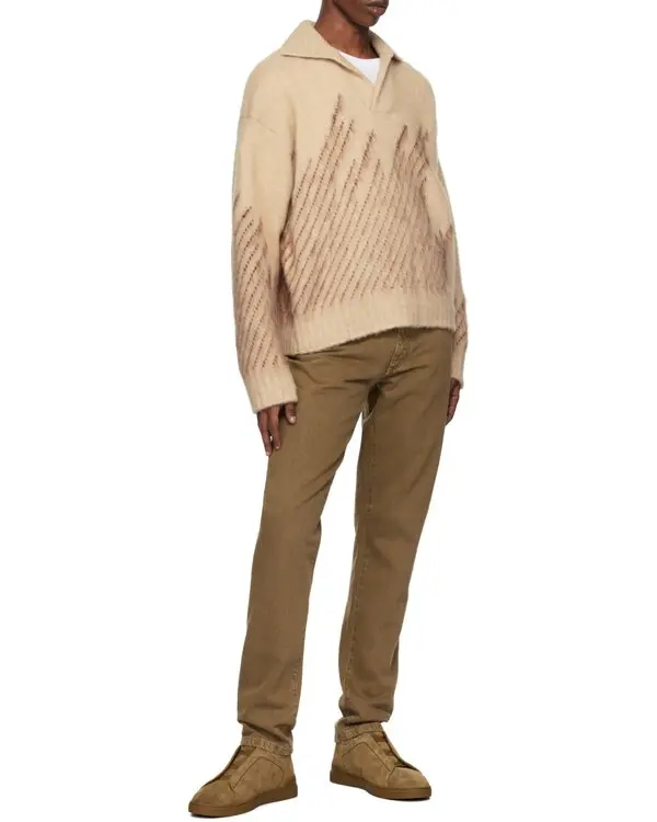 Zegna Low-top Deerskin Slip-on Sneakers
