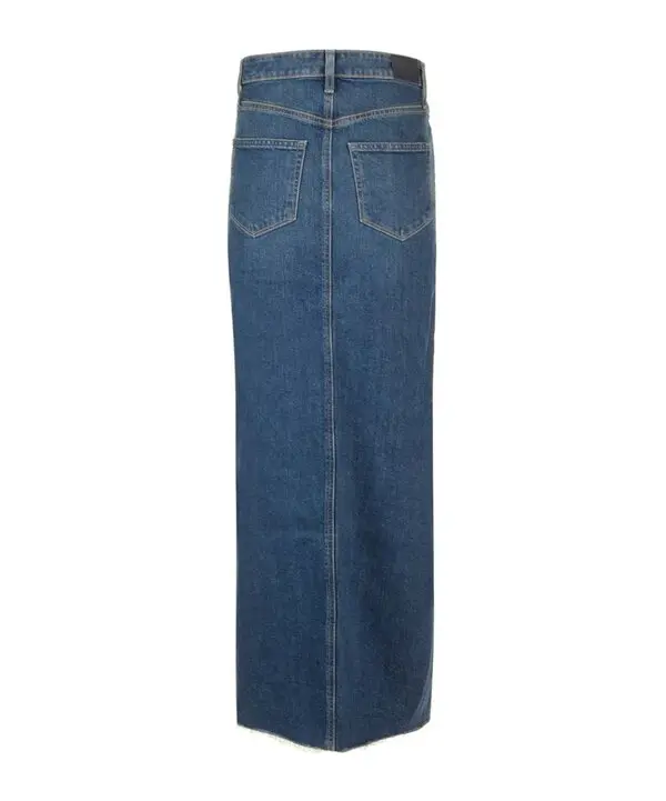 Paige Maxi Denim Skirt With Front Slit
