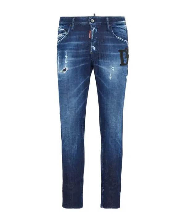 Dsquared2 Distressed Slim-fit Jeans - Blue