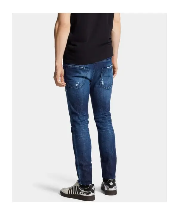 Dsquared2 Distressed Slim-fit Jeans - Blue