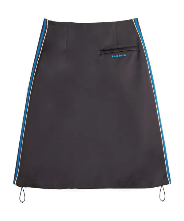 ADIDAS X WALES B ONNER Satin Stripe-detail Skirt