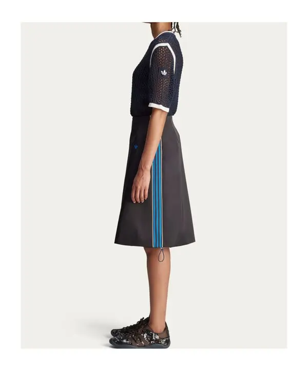 ADIDAS X WALES B ONNER Satin Stripe-detail Skirt