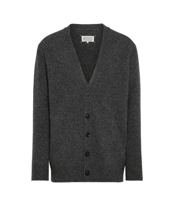 MAISON MARGIELA V-neck Button-up Cardigan - Black