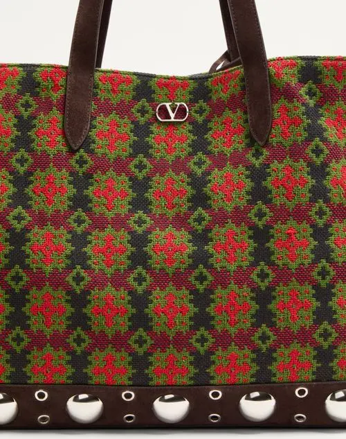 Valentino Garavani Nellcôte Large Jacquard Tote Bag