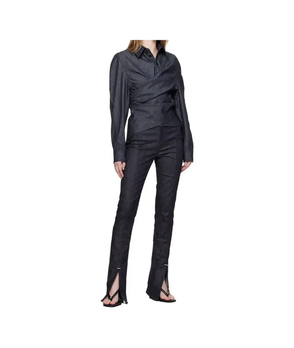 MUGLER Asymmetrical Button-fastening Shirt