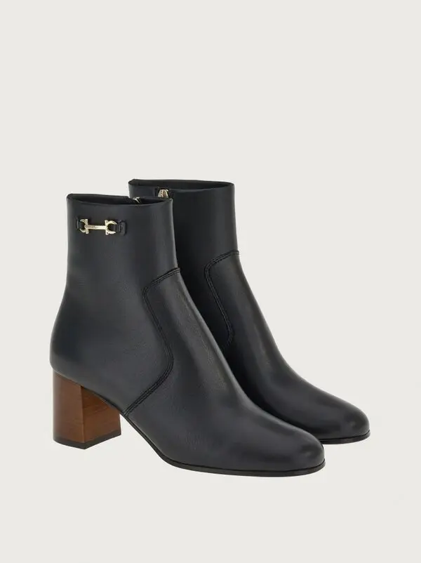 FERRAGAMO Otello Buckle-detail Block-heel Ankle Boots