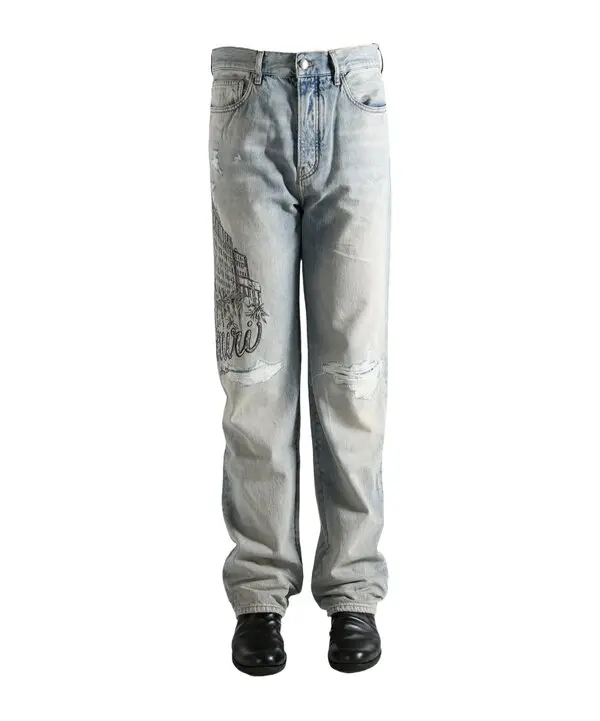Amiri Belt Loop Jeans - Gray