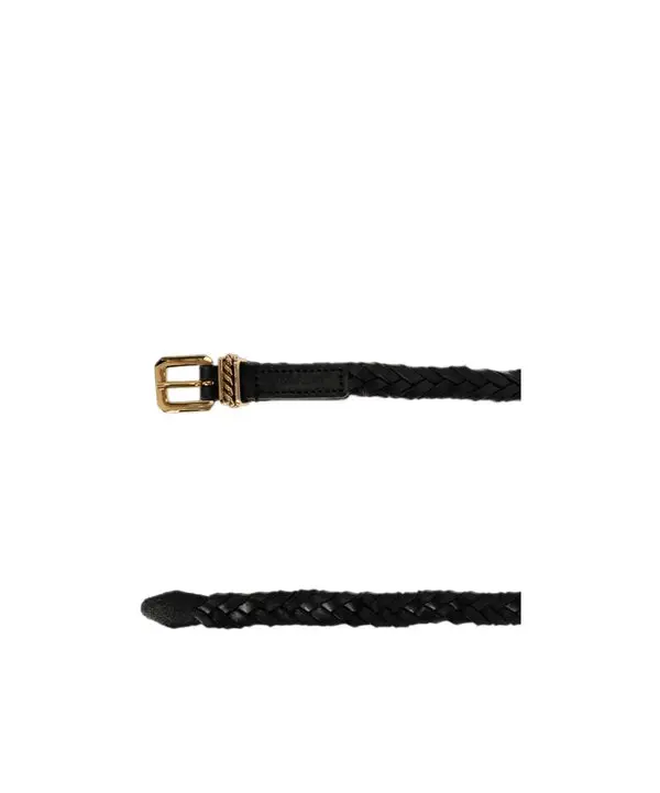 Etro Braided Leather Belt With Buckle Closure