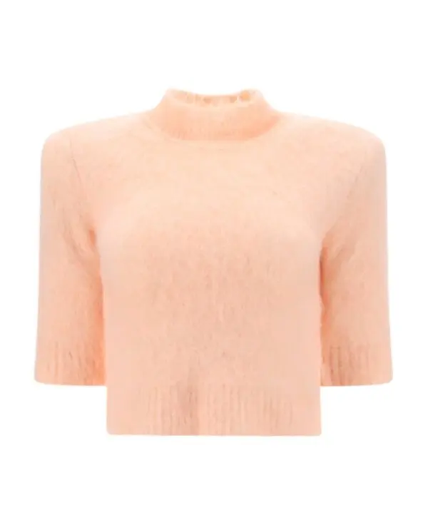 Sportmax High Neck Cropped Jumper