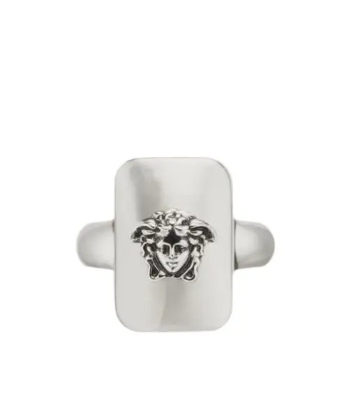 Versace Medusa Head Square Ring - Silver
