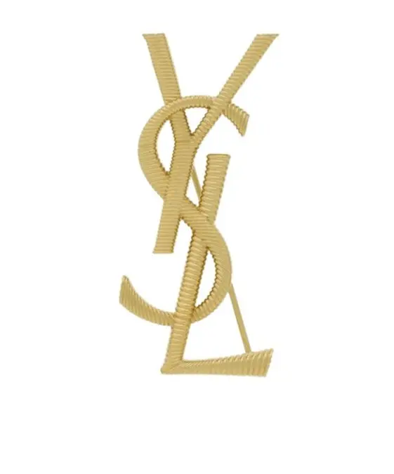 Saint Laurent Cassandre Brooch - Faint Golden