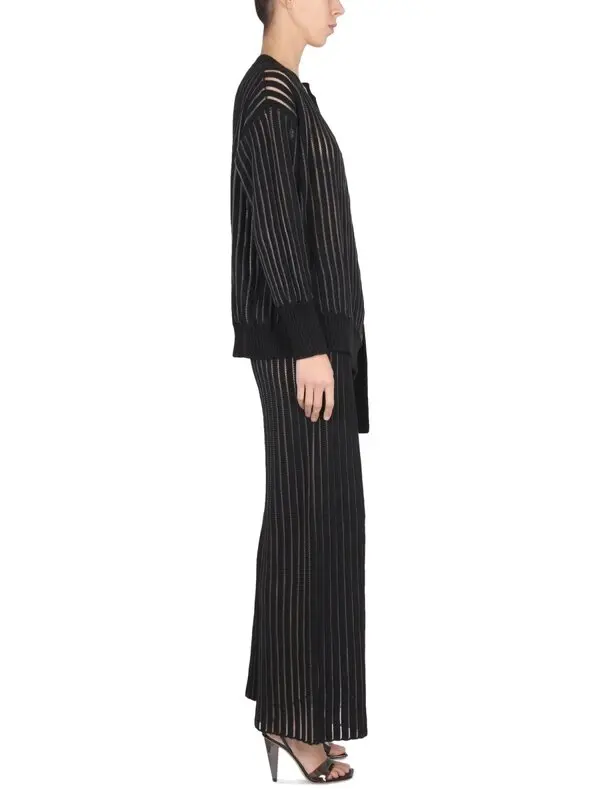 Fabiana Filippi Ribbed Stripe Straight-leg Trousers
