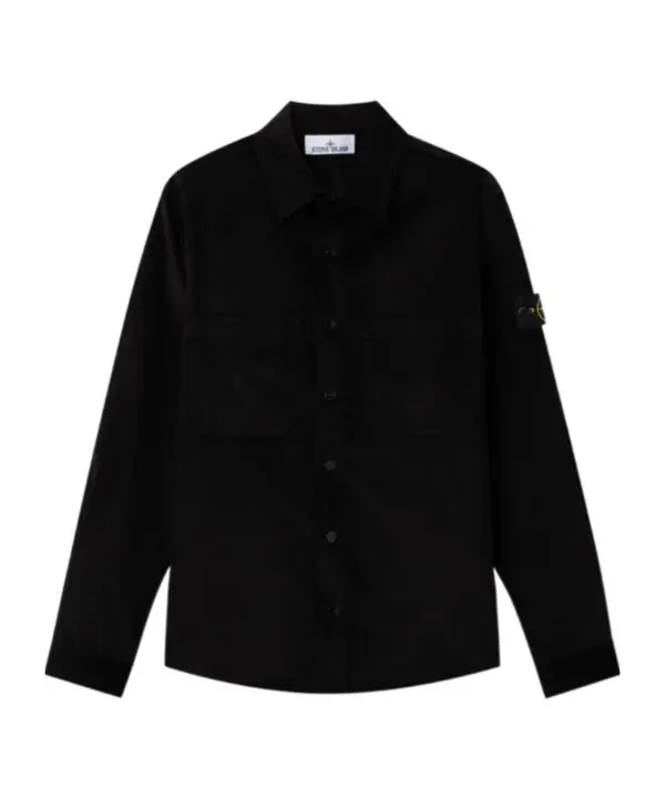Stone Island Signature Patch Overshirt - Black