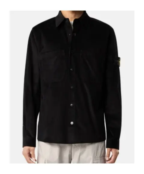 Stone Island Signature Patch Overshirt - Black