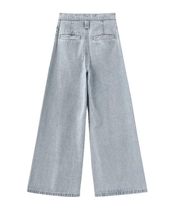 Marissa Chiara Pearl Embellished Wide Leg Jeans