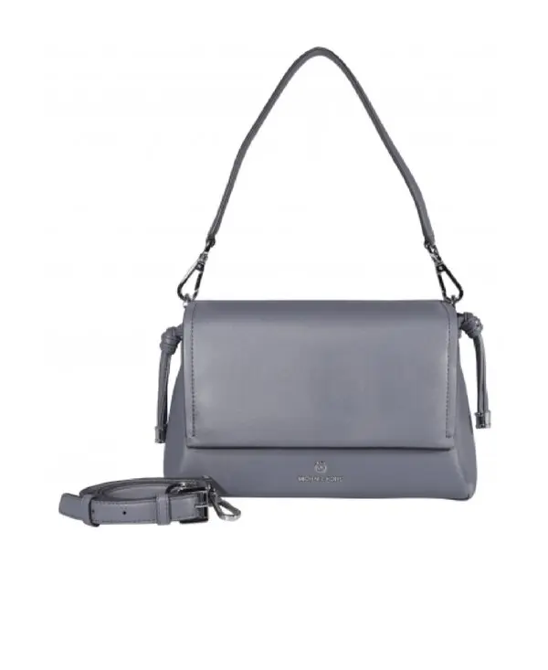 Michael Kors Logo Plaque Leather Shoulder Bag