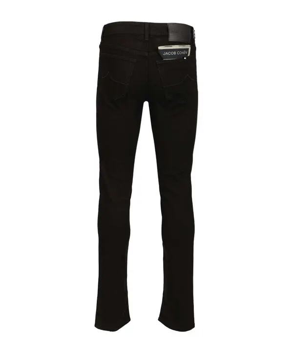 Jacob Cohen Slim Fit Jeans With Logo Patch - Black