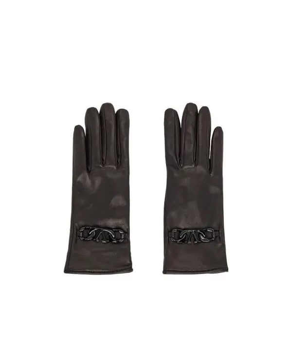 Valentino Garavani Logo Chain Gloves - Black