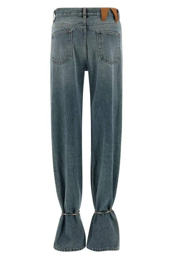 DARKPARK Marion Straight Leg Jeans With Detachable Cuffs - Green