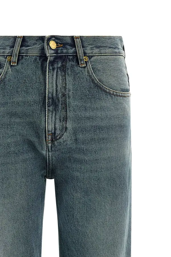 DARKPARK Marion Straight Leg Jeans With Detachable Cuffs - Green
