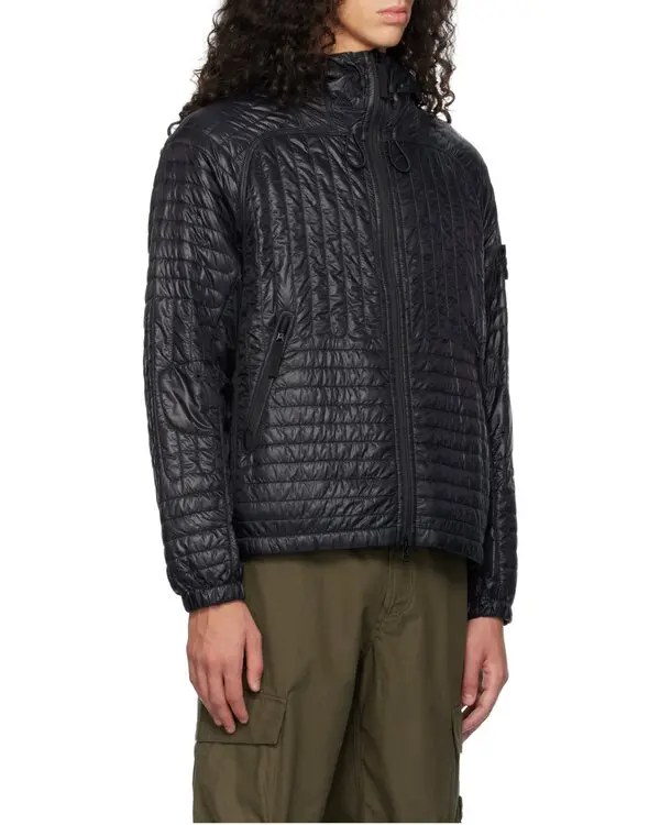 Stone Island Compass Badge Quilted Jacket - Black