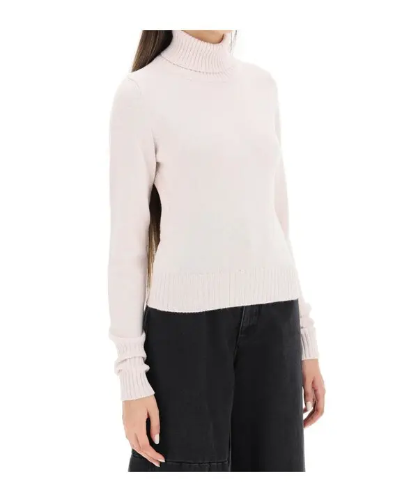 MAISON MARGIELA High Neck Sweater With Back Cut-out Detail - Pink