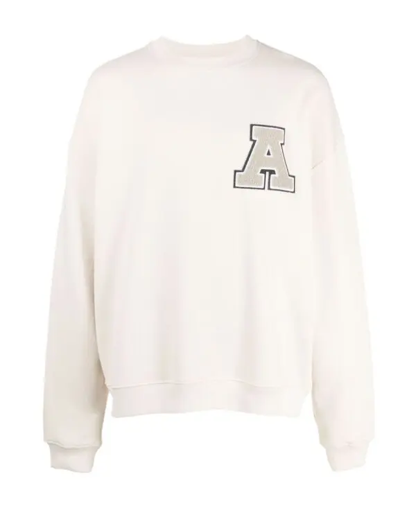 Axel Arigato Crewneck Sweatshirt With Logo Patch - White