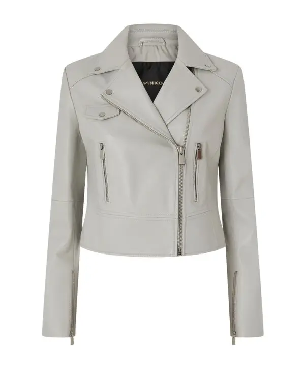Pinko Leather Biker Jacket