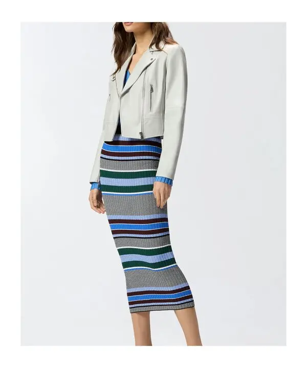Pinko Logo Detailed Zipped Leather Jacket