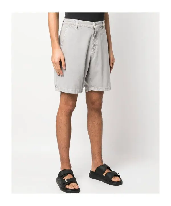 Moschino Belted Denim Shorts - Gray
