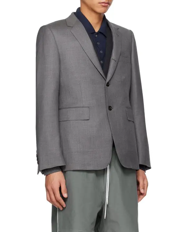 Thom Browne Super 120s Single-breasted Tailored Blazer - Medium Gray