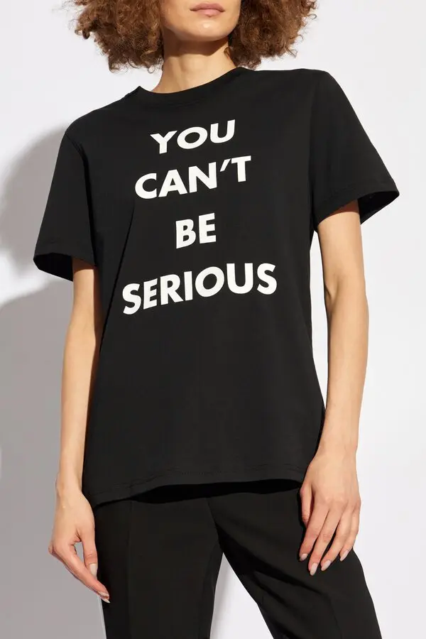 Moschino Slogan Print Crewneck T-shirt