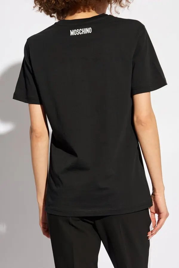 Moschino Slogan Print Crewneck T-shirt