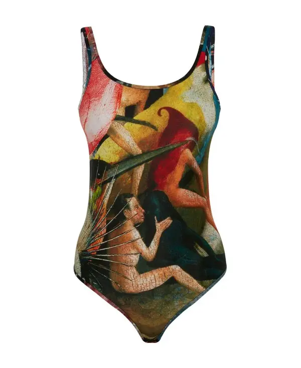 Alexander McQueen Graphic-printed Stretch Bodysuit