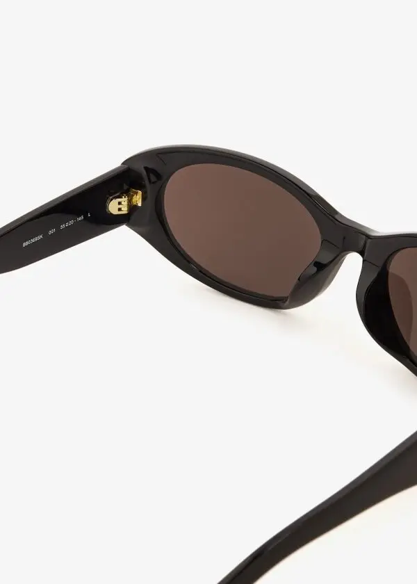 Balenciaga Tuesday Oval Frame Sunglasses - Black