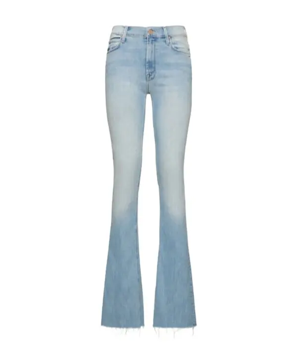 MOTHER The Runaway Trimmed Stretch Jeans - Blue